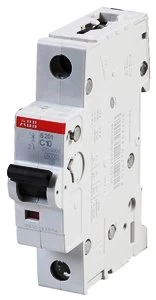 S201-C10 S201-C10 ABB INTERRUPTOR TERMOMAGNETICO RIEL DIN S201-C10 480VCA 6KA 2CDS251001R0104