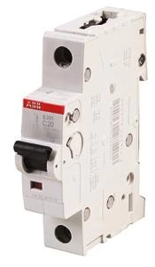 S201-C20 S201-C20 ABB INTERRUPTOR TERMOMAGNETICO RIEL DIN S201-C20 480VCA 6KA 2CDS251001R0204