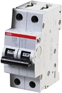 S202-C40 S202-C40 ABB INTERRUPTOR TERMOMAGNETICO RIEL DIN 2P 40A 480VCA 6KA 2CDS252001R0404